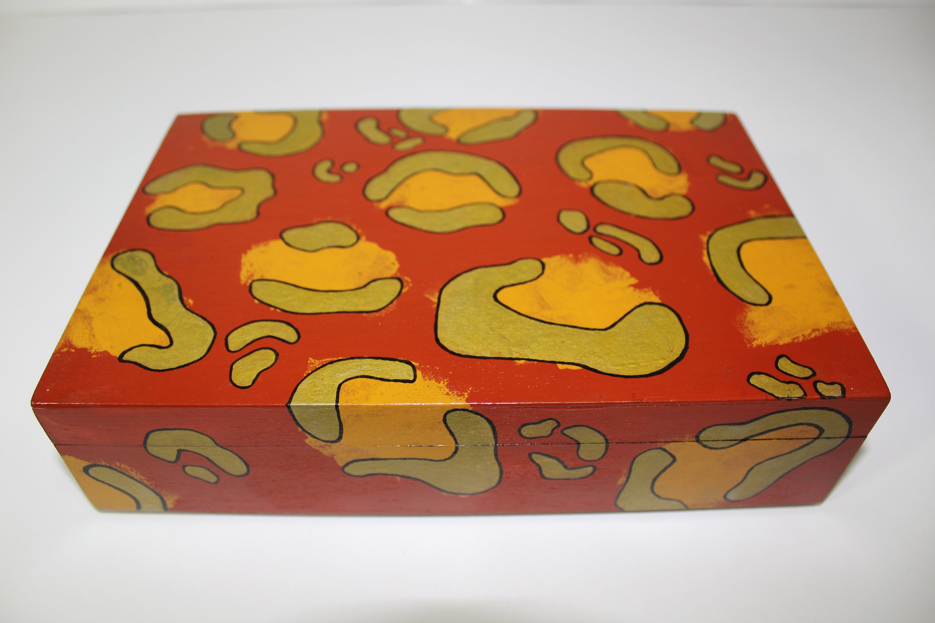 Hand Painted Leopard Print Box - Etsy