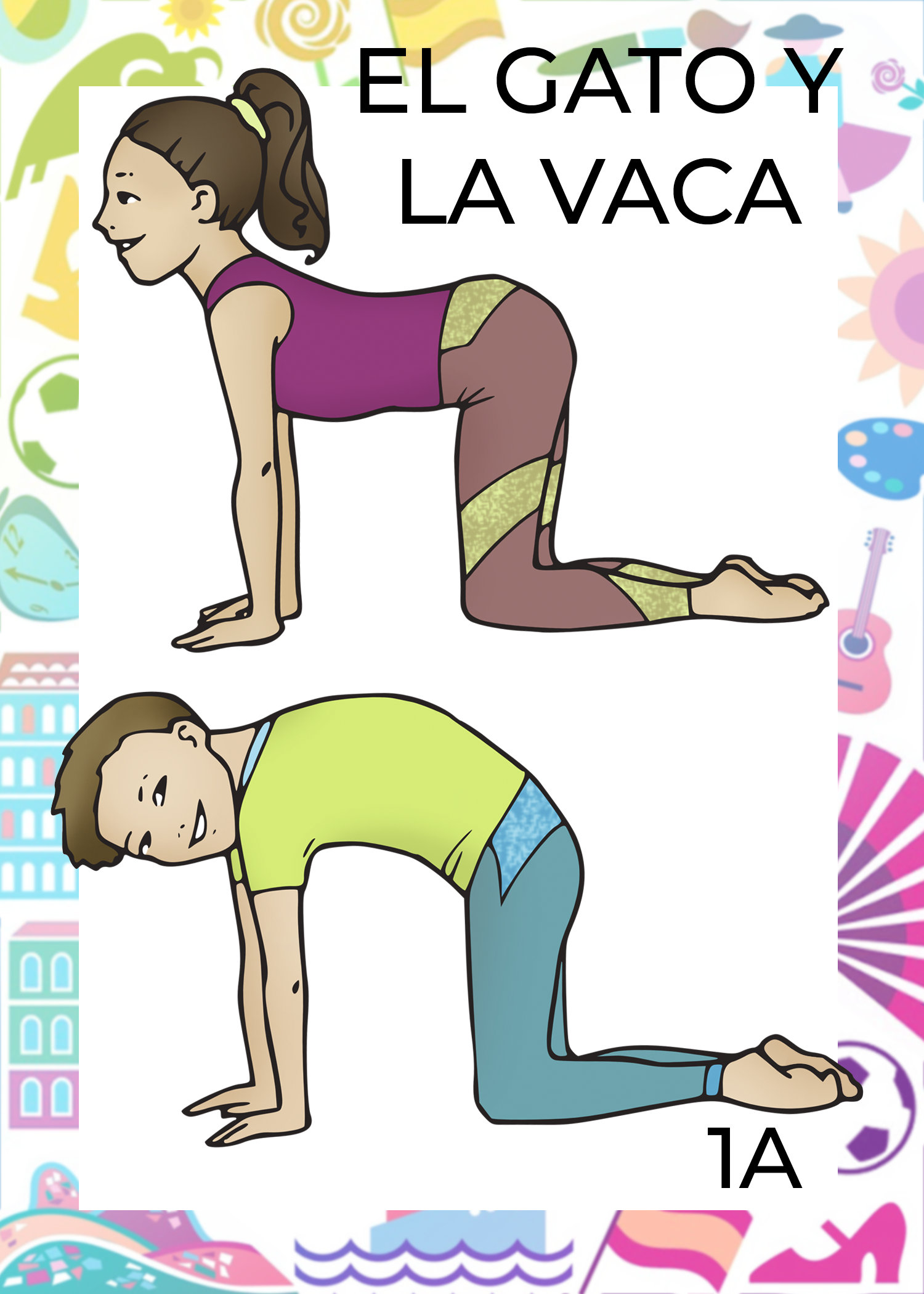 Spanish Kids Yoga Poses, Children's Yoga, Kids Yoga Cards, Flash Cards ...
