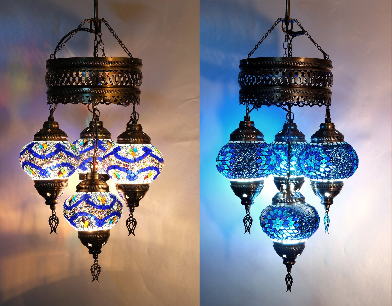 Blue Turkish Lamp Turkish Chandelier Turkish Mosaic Lamp | Etsy