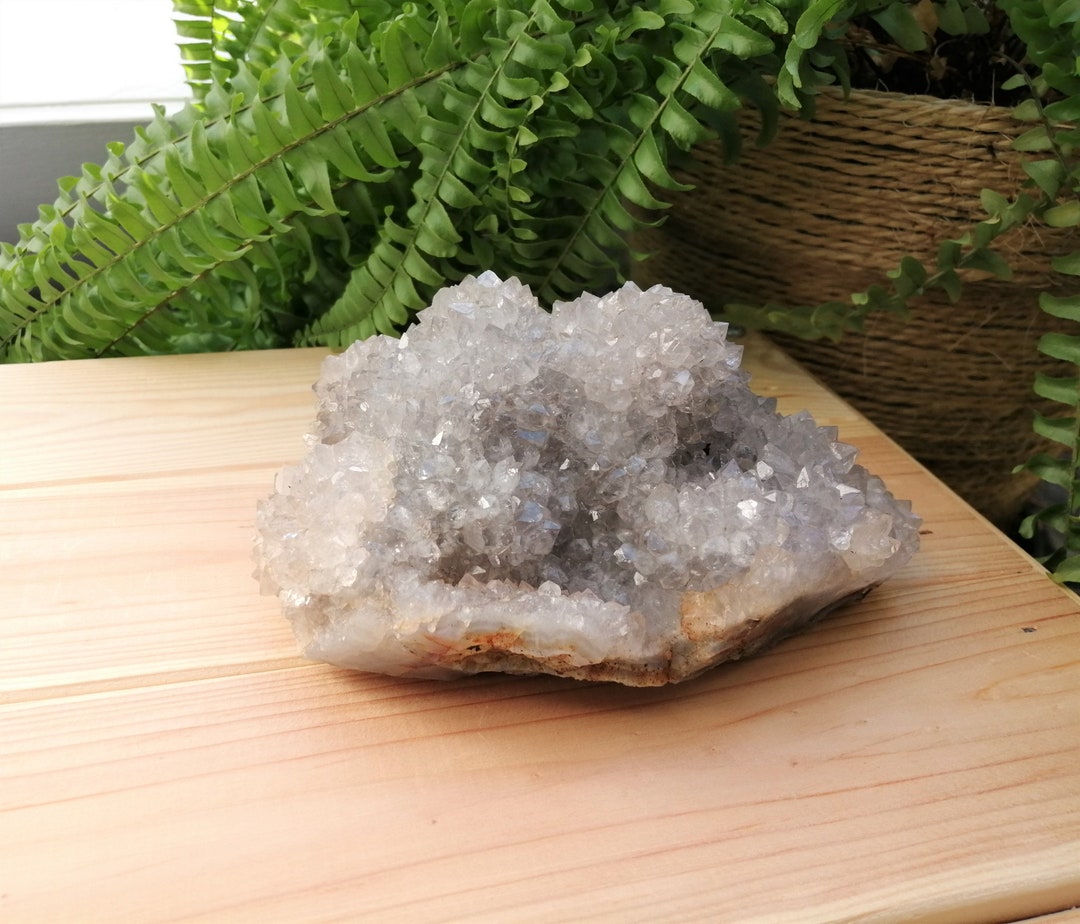 Grey Quartz Cluster From India, Crazy Sparkle, Crystal Stone Mineral ...