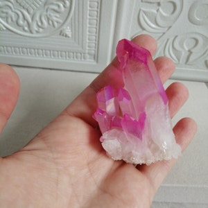 Pink Angel Aura Quartz Cluster | Crystals | Rocks and Minerals ...