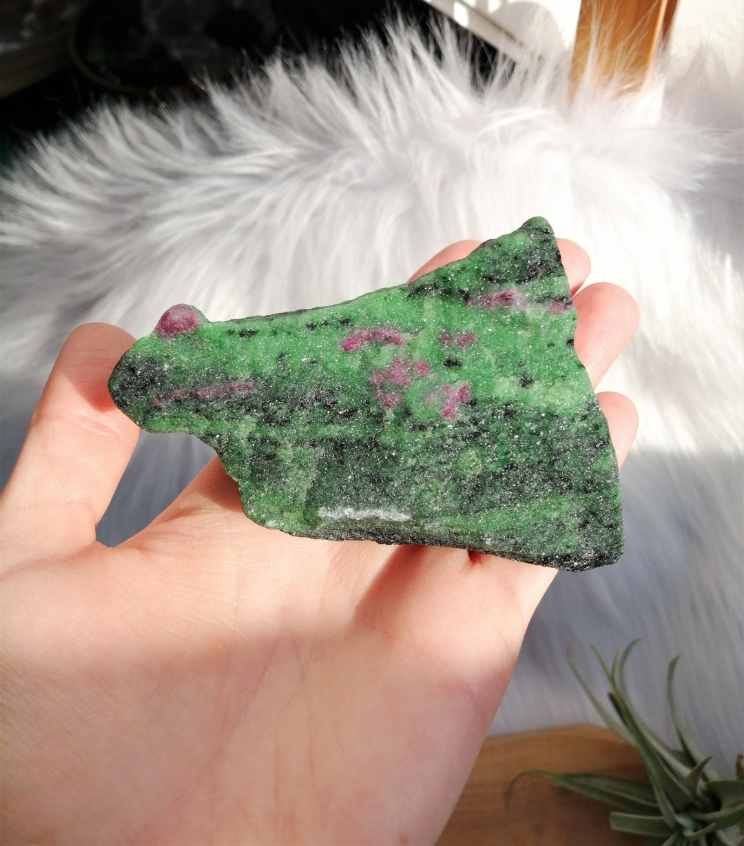 Ruby in Zoisite Raw Rough Chunk Crystal Home Decor Crystal - Etsy