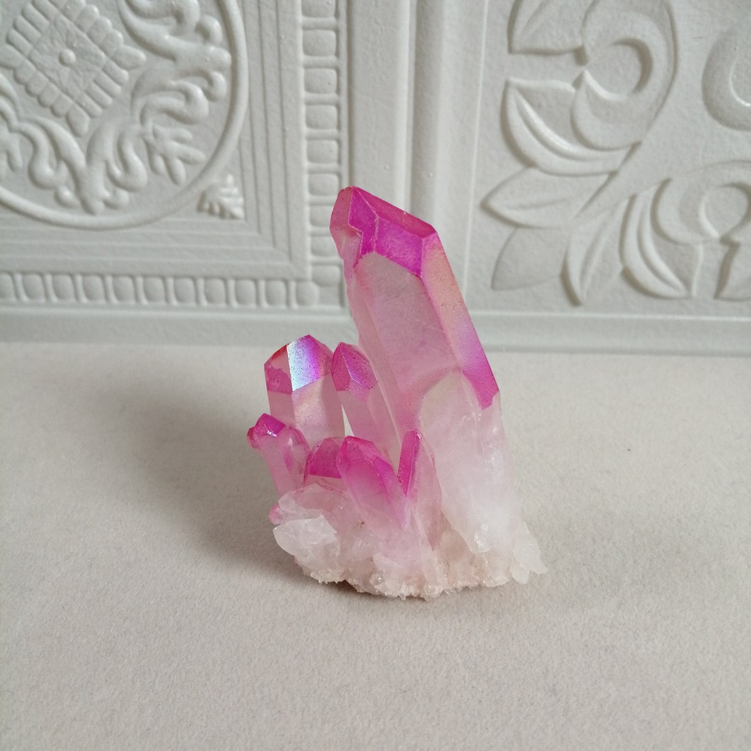 Pink Angel Aura Quartz Cluster | Crystals | Rocks and Minerals ...