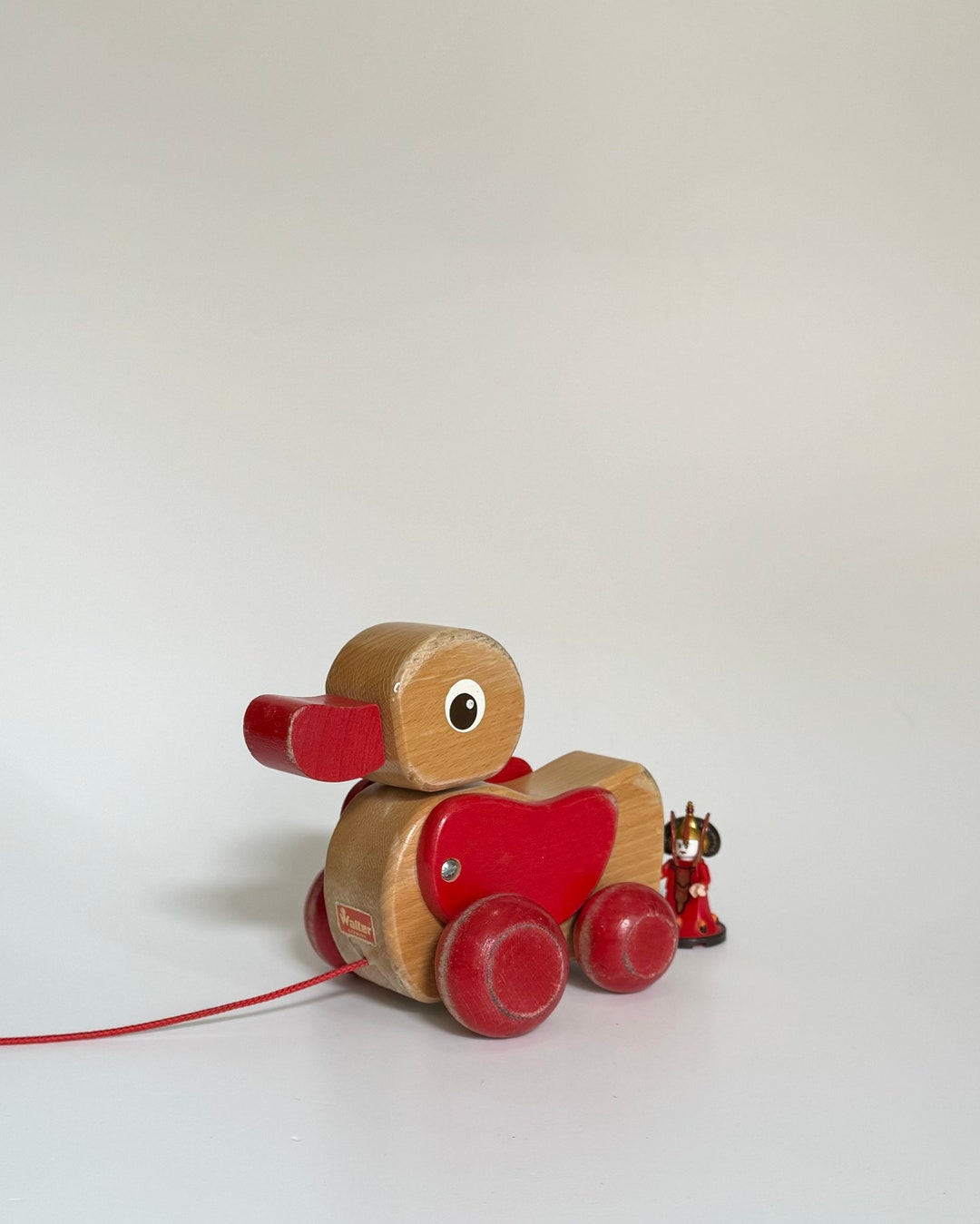 Vintage Wooden Duck Pull-along Figure Walter Germany - Etsy