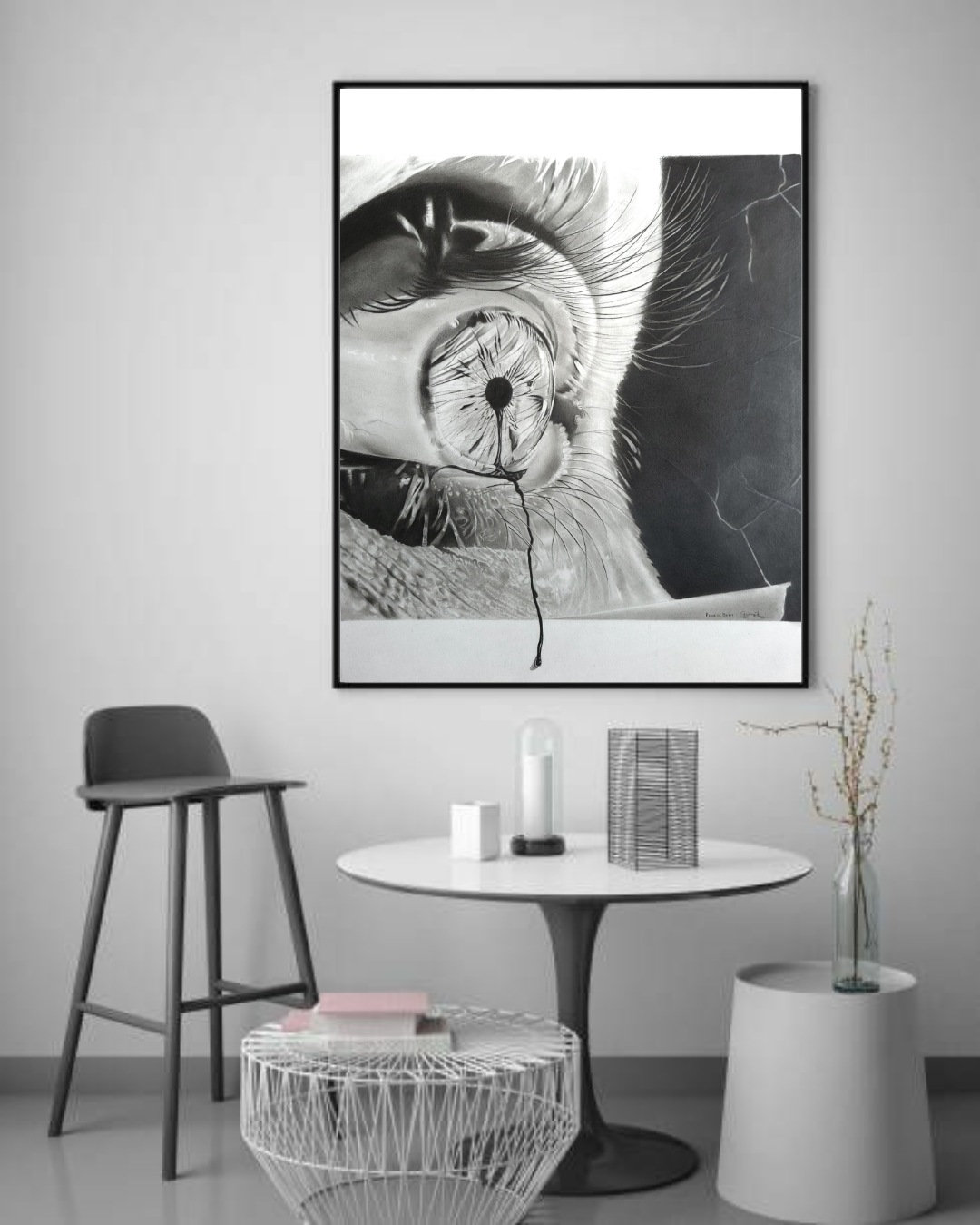 Balck Tears, Pencil Drawing, Realistic Drawing, Black Pearl, Eyes ...