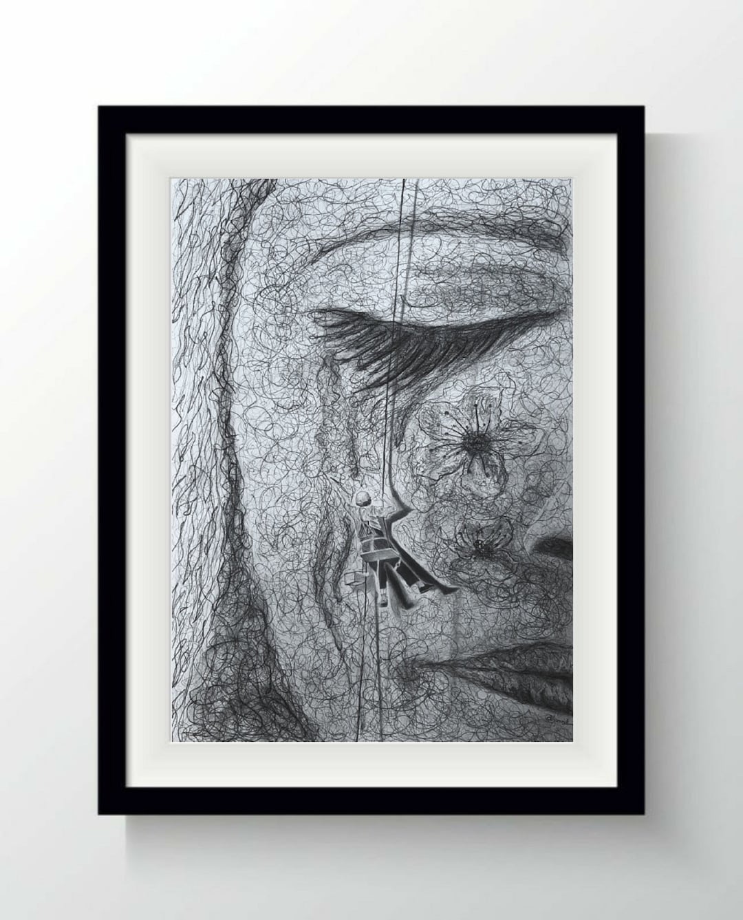 Scribble Face, Conceptual Illustration, Scribble Love, Abstract Drawing ...