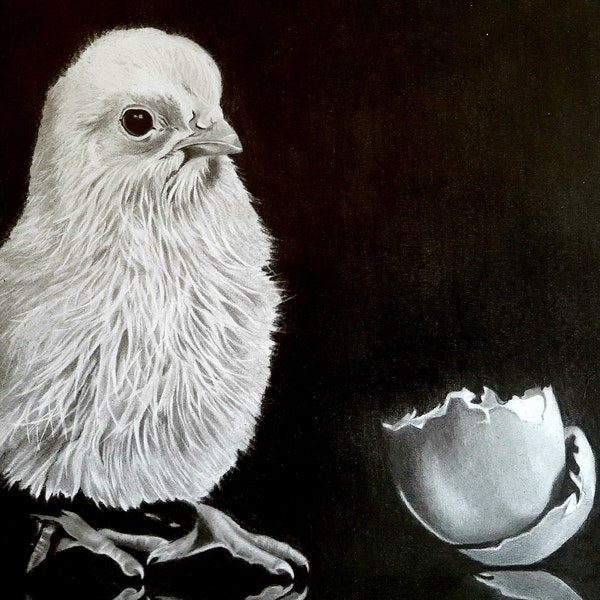Baby Chick Art - Etsy