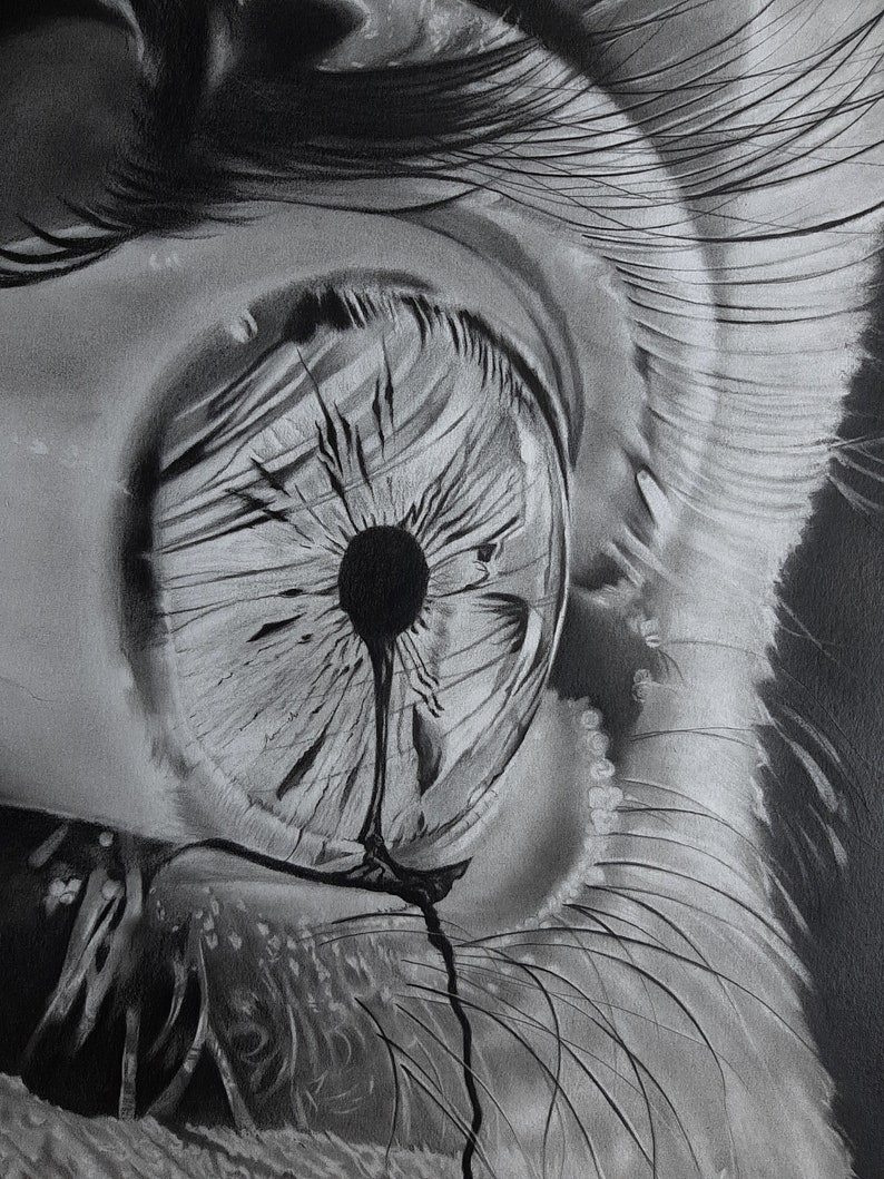 Balck Tears, Pencil Drawing, Realistic Drawing, Black Pearl, Eyes ...