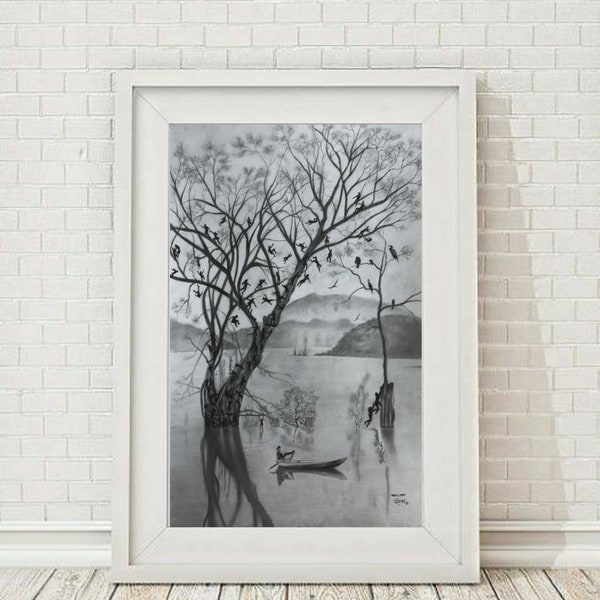 Landscape Drawing - Etsy