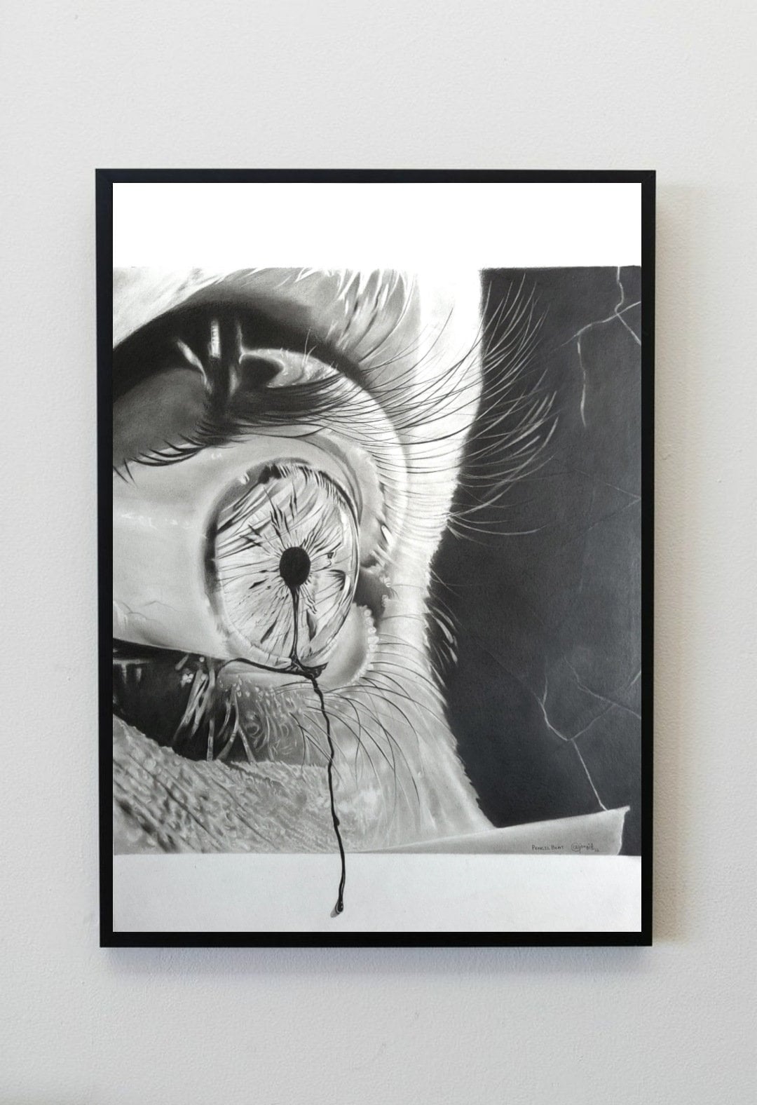 Balck Tears, Pencil Drawing, Realistic Drawing, Black Pearl, Eyes ...