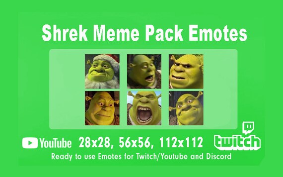 Shrek Meme Emotes Twitch Emotes Discord Emotes Shrek Pack 2 Drawing ...