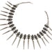 BEX Gothic Punk Rock Spike Collar Black and Silver Grunge Beaded ...
