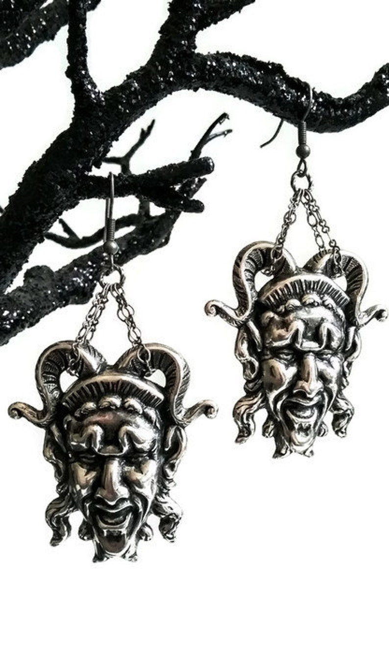 LITTLE HORN Beelzebub Demonic Gothic Antiqued Silver Satanic Devil ...