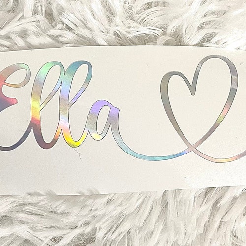 Custom Name Decal With Heart Personalized Name Decal Name - Etsy
