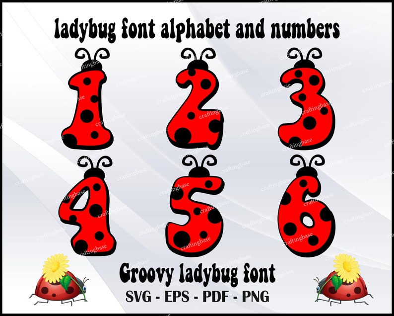 Ladybug Font Letters Aphabet Svg, Ladybug Png, Birthday Girl Boy Svg, Ladybug SVG, Birthday Svg ...