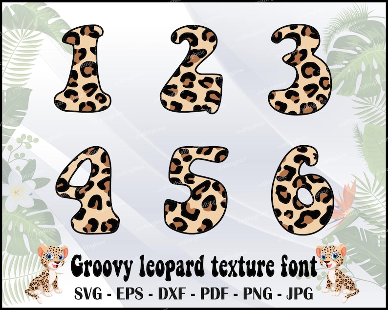 Leopard Texture Font Animal Font Safari Font Leopard Print Font Leopard ...