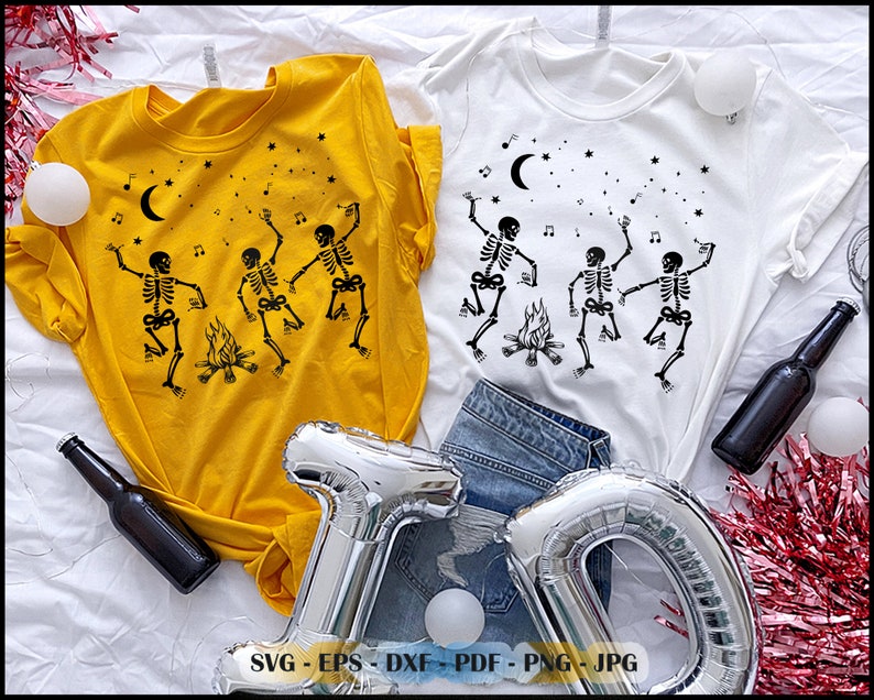 Dancing Skeleton SVG, Halloween Dancing Skeleton Svg, Dancing Halloween ...