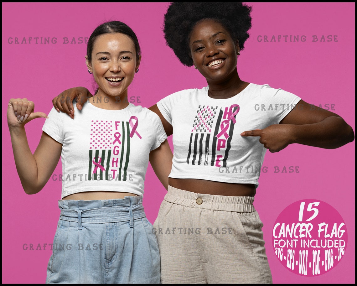 Cancer Usa Flag Svg, Fight Svg, Cancer Svg, Fight Flag Svg, Breast ...