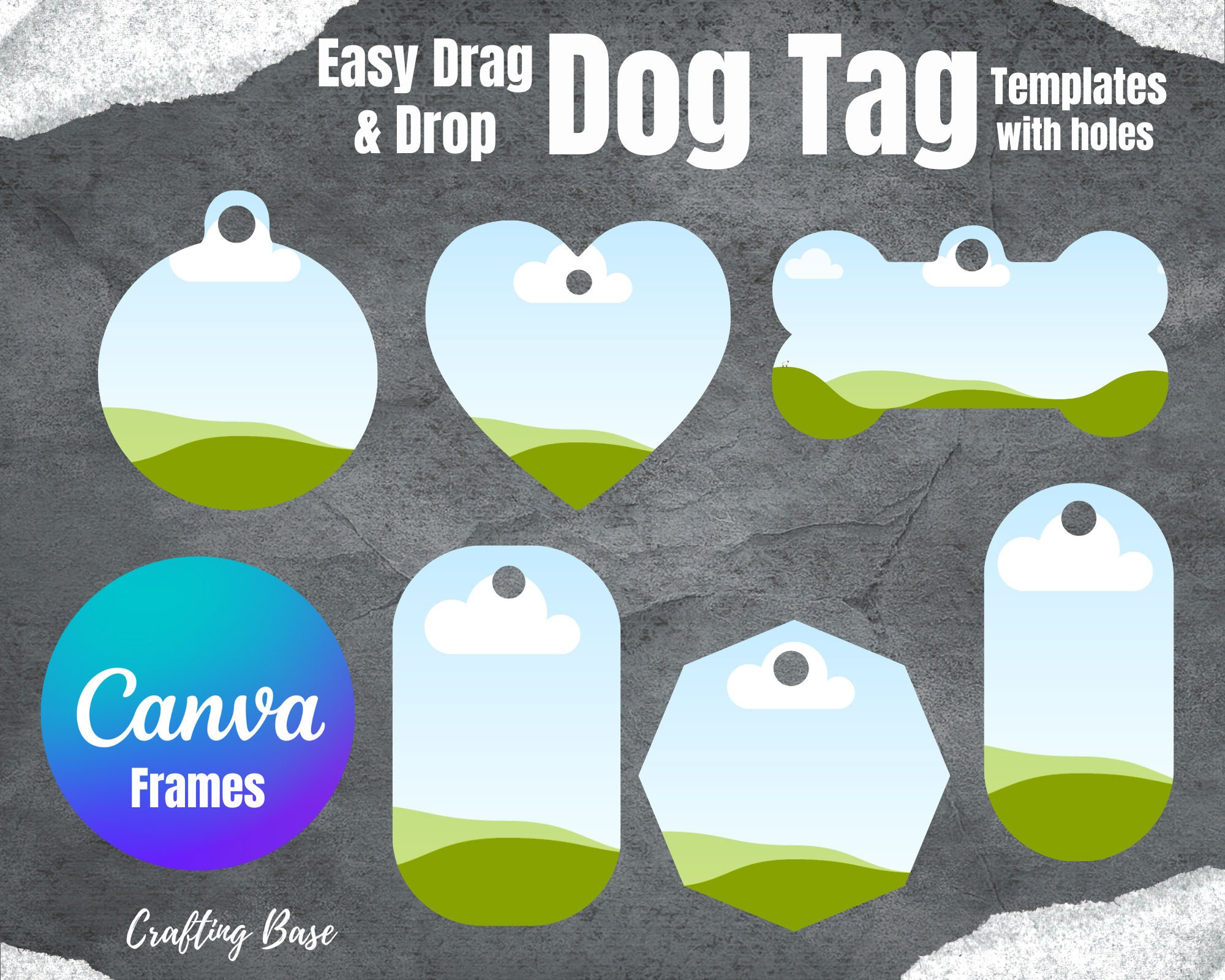Make Your Own Dog Tag on CANVA With Easy Drag & Drop Editable Canva ...