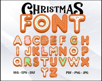 Gingerbread Cookie Font - Etsy