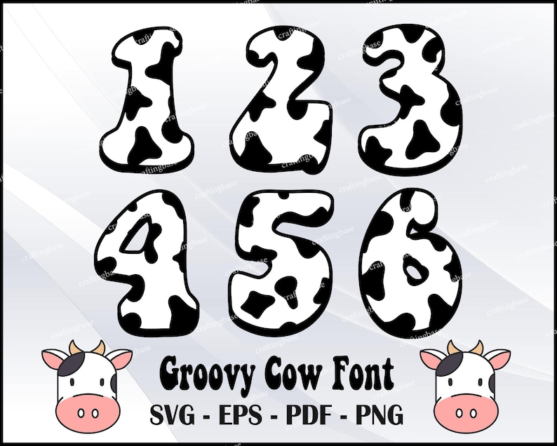 Cow Font Png, Svg, Cow Skin Font, Cow Pattern Font, Cow Letters and ...