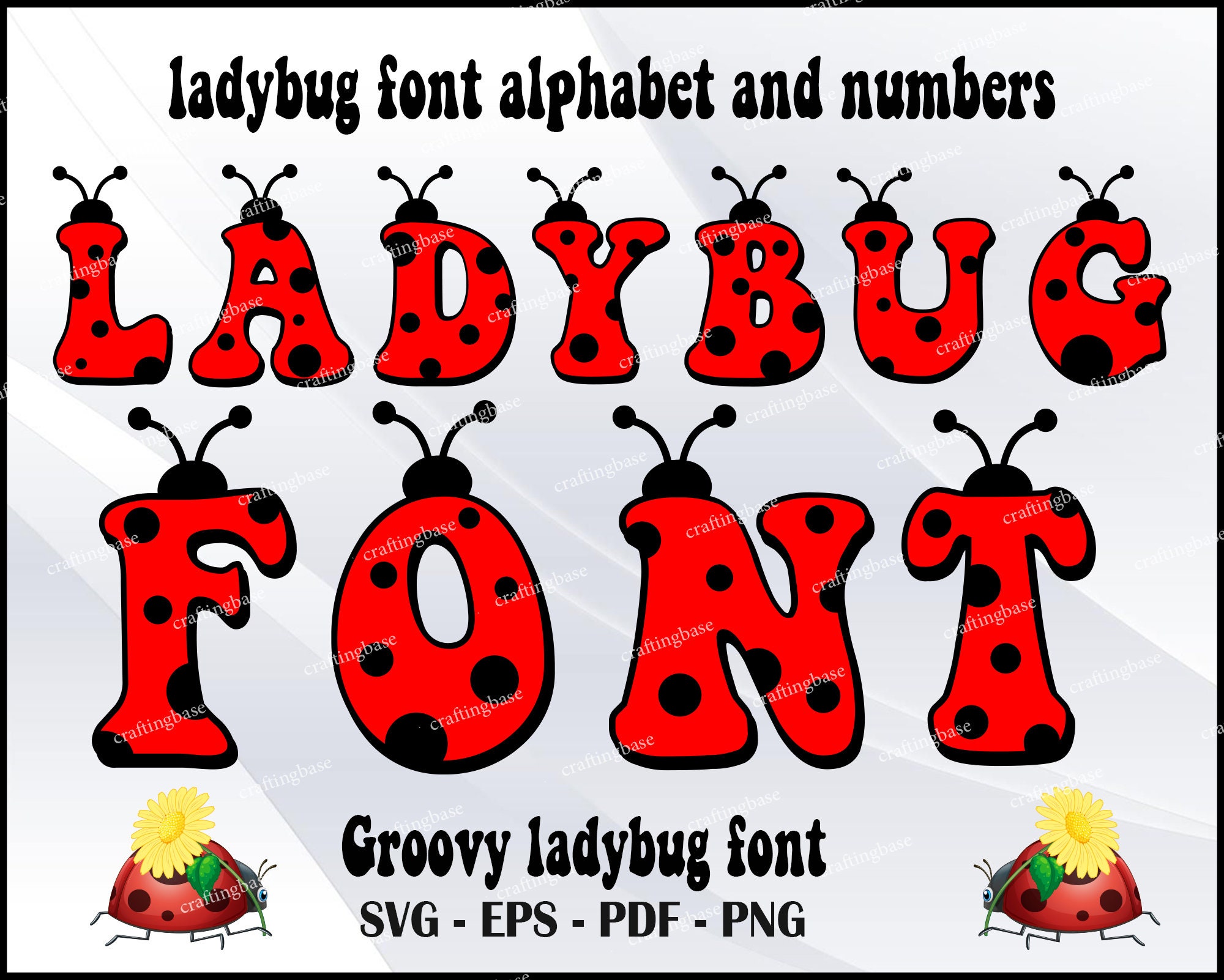 Ladybug Font Letters Aphabet Svg, Birthday Girl Boy Svg, Ladybug SVG ...