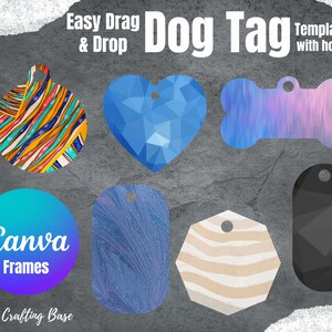 Make Your Own Dog Tag on CANVA With Easy Drag & Drop Editable Canva ...