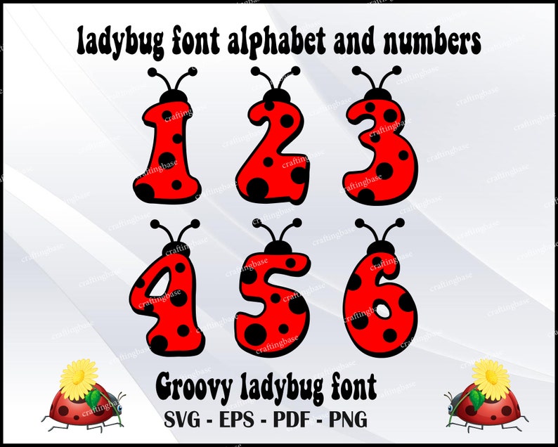 Ladybug Font Letters Aphabet Svg, Birthday Girl Boy Svg, Ladybug SVG ...