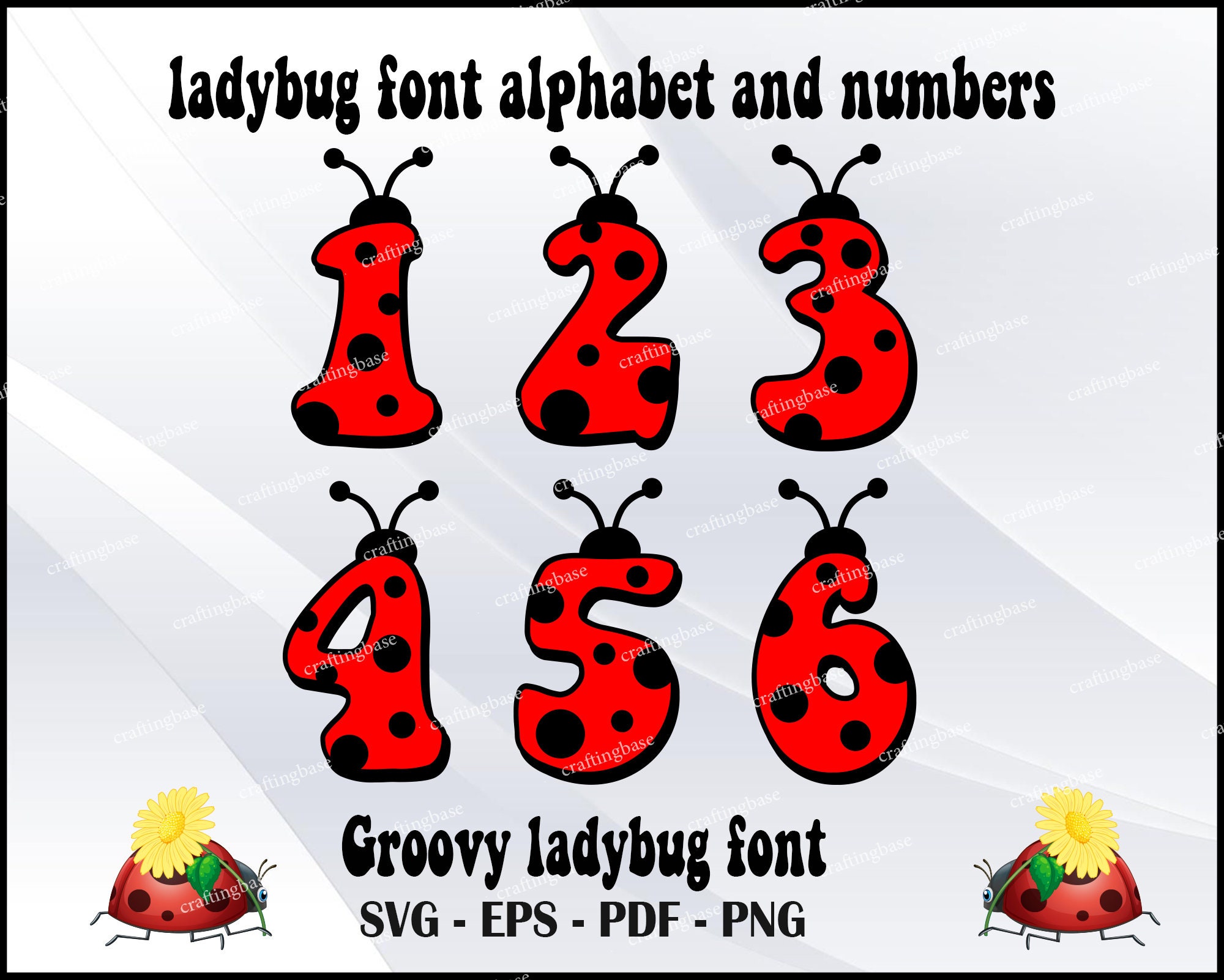 Ladybug Font Letters Aphabet Svg, Birthday Girl Boy Svg, Ladybug SVG ...