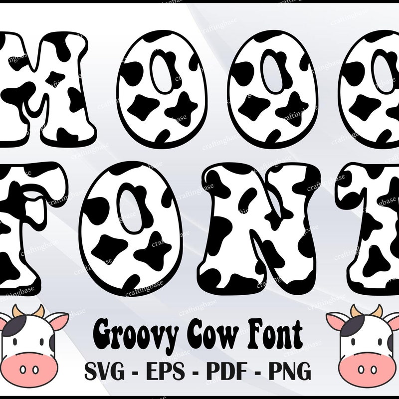Cow Print Font - Etsy