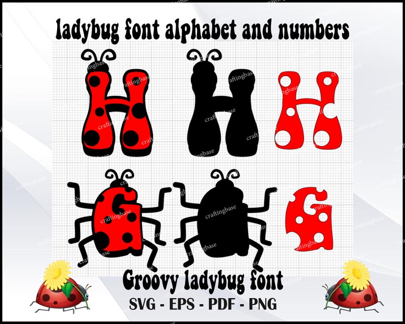 Ladybug Font Letters Aphabet Svg, Ladybug Png, Birthday Girl Boy Svg ...