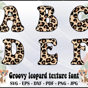 Leopard Texture Font Animal Font Safari Font Leopard Print Font Leopard ...