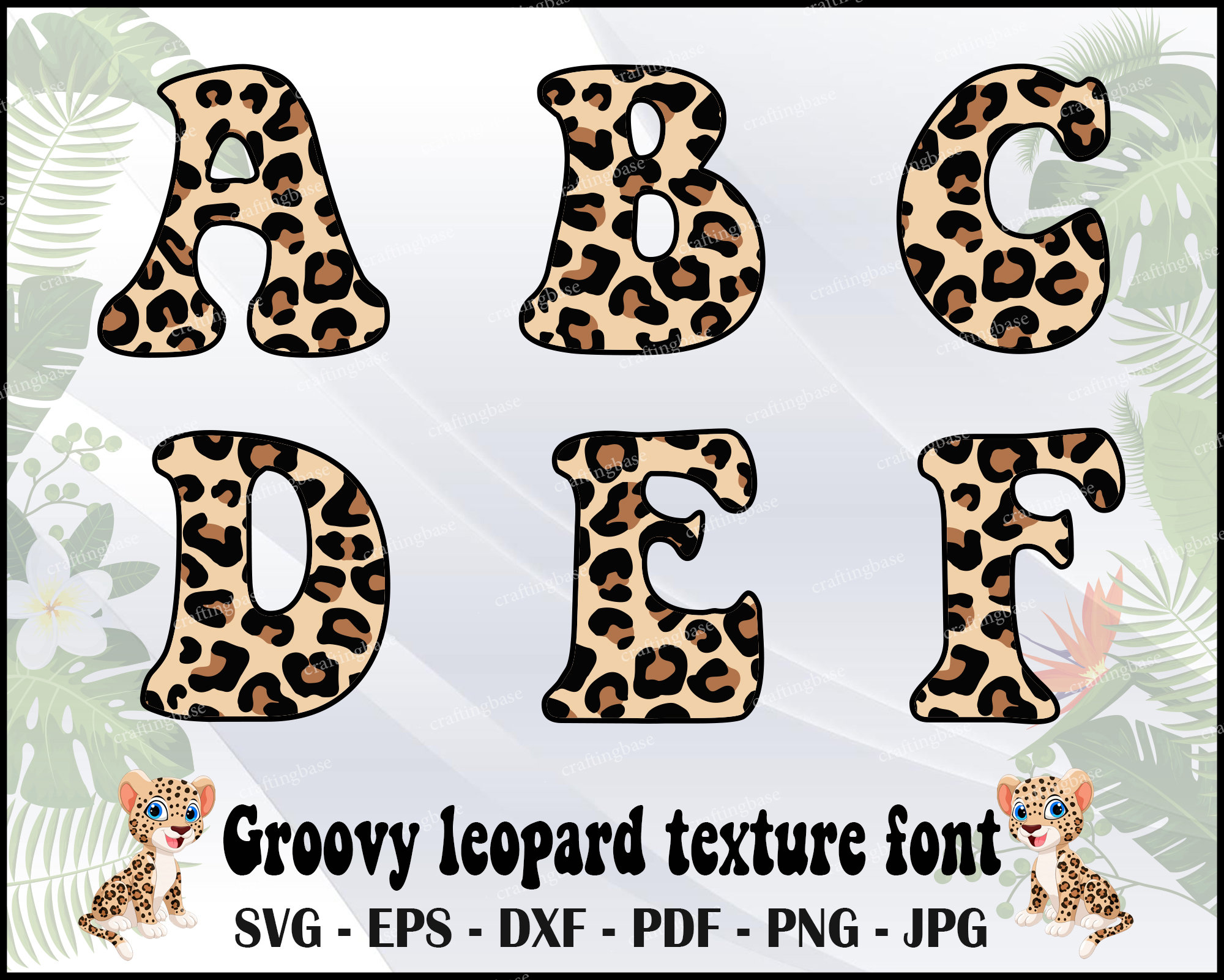 Leopard Texture Font Animal Font Safari Font Leopard Print Font Leopard ...