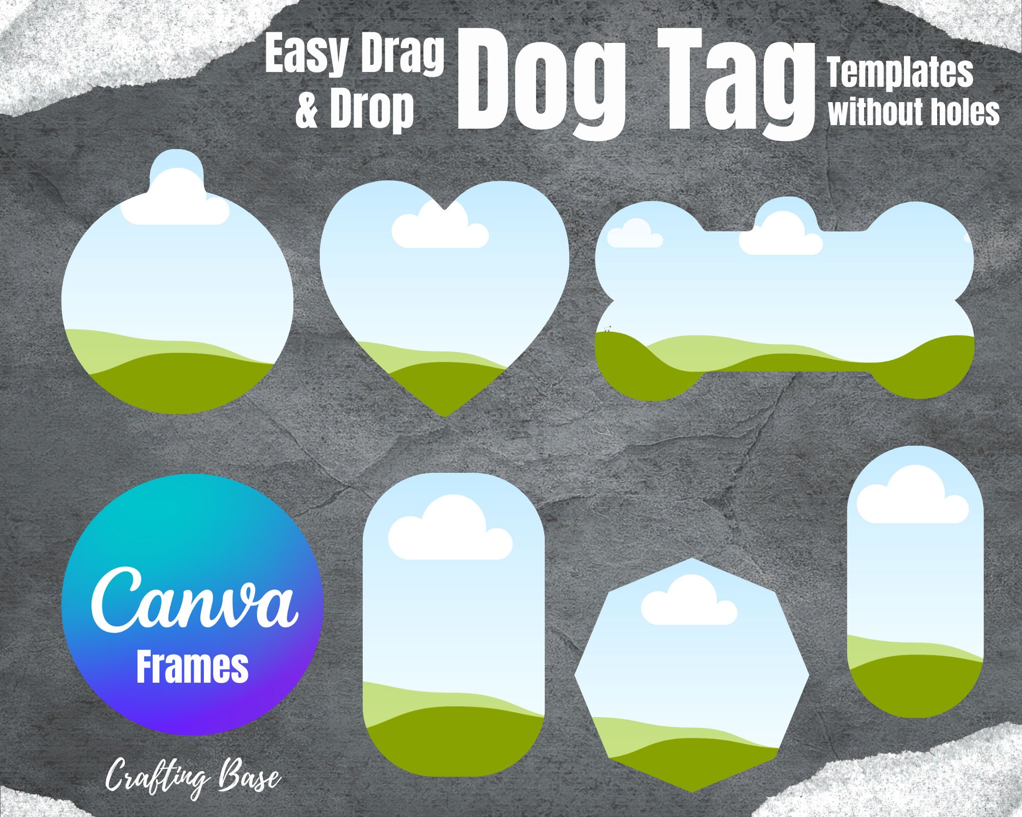 Make Your Own Dog Tag on CANVA With Easy Drag & Drop Editable Canva ...