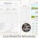 Editable Line Sheet Template, Line Sheet for Wholesale, Product Sales ...