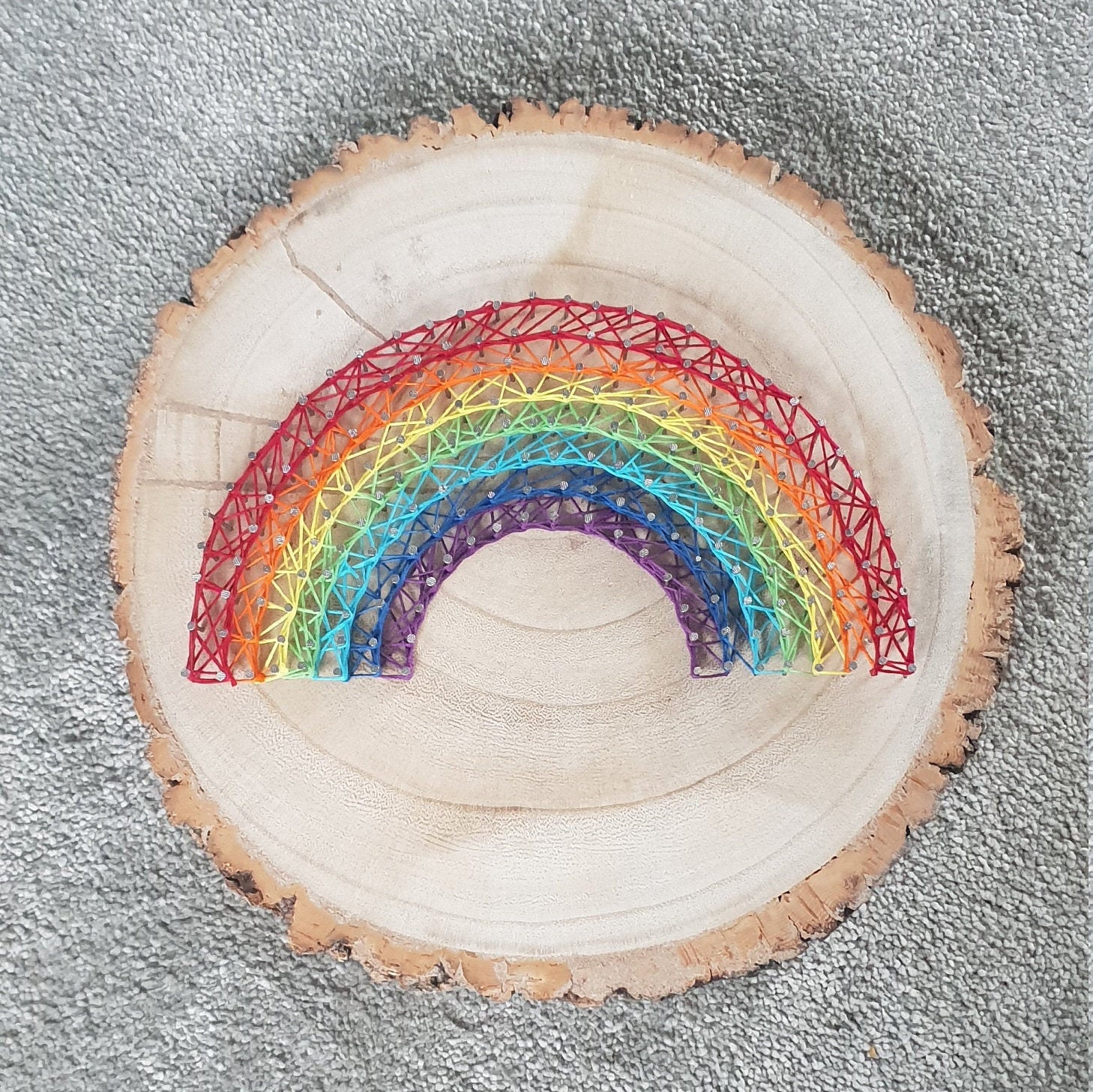 Rainbow String Art - Etsy