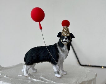 Border Collie Dog Cake Topper Sugar Paste Fondant Edible Decoration ...