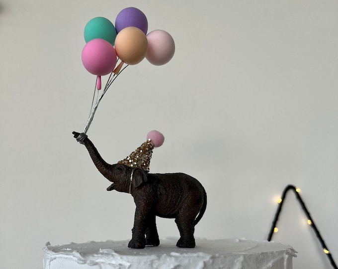 Asian Elephant Calf Party Animal Cake Topper - Etsy