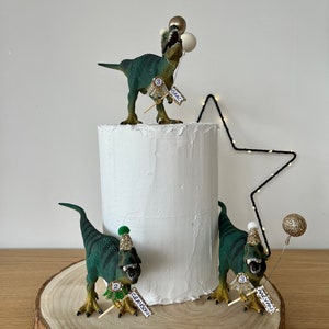 T-rex Juvenile Dinosaur Party Animal Cake Topper Keepsake - Etsy UK