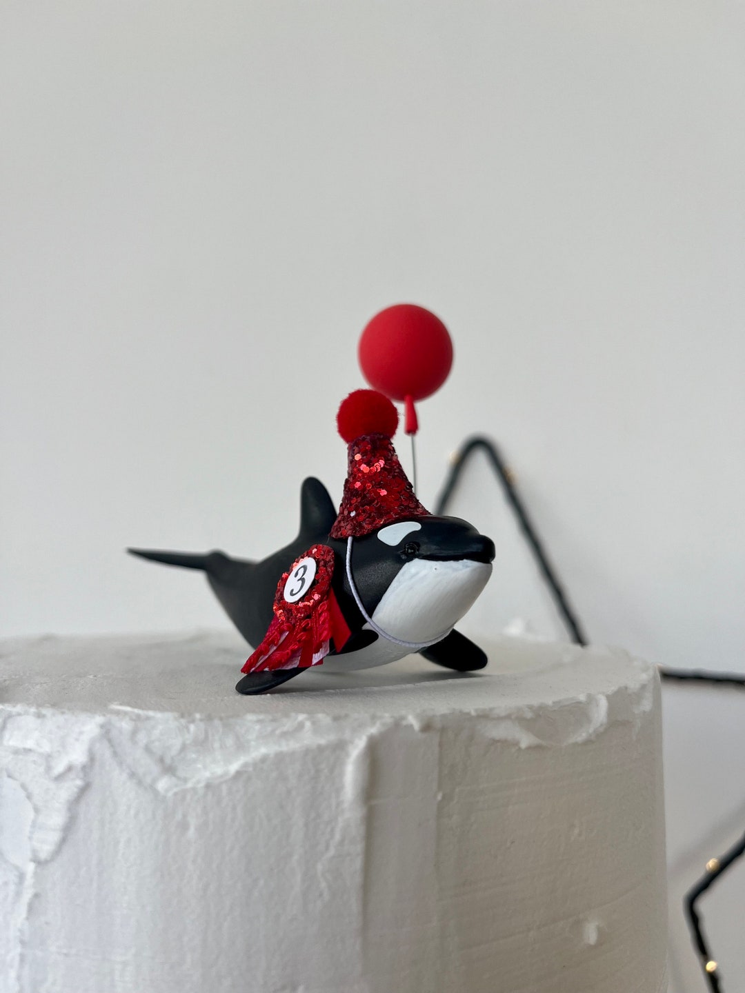 Baby Orca Whale Party Animal Cake Topper Keepsake - Etsy