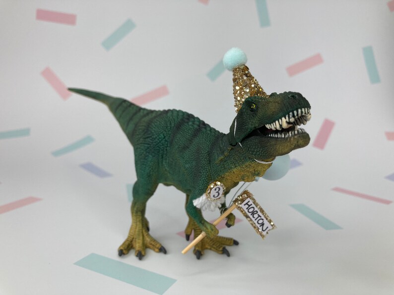 T-rex Juvenile Dinosaur Party Animal Cake Topper Keepsake - Etsy UK