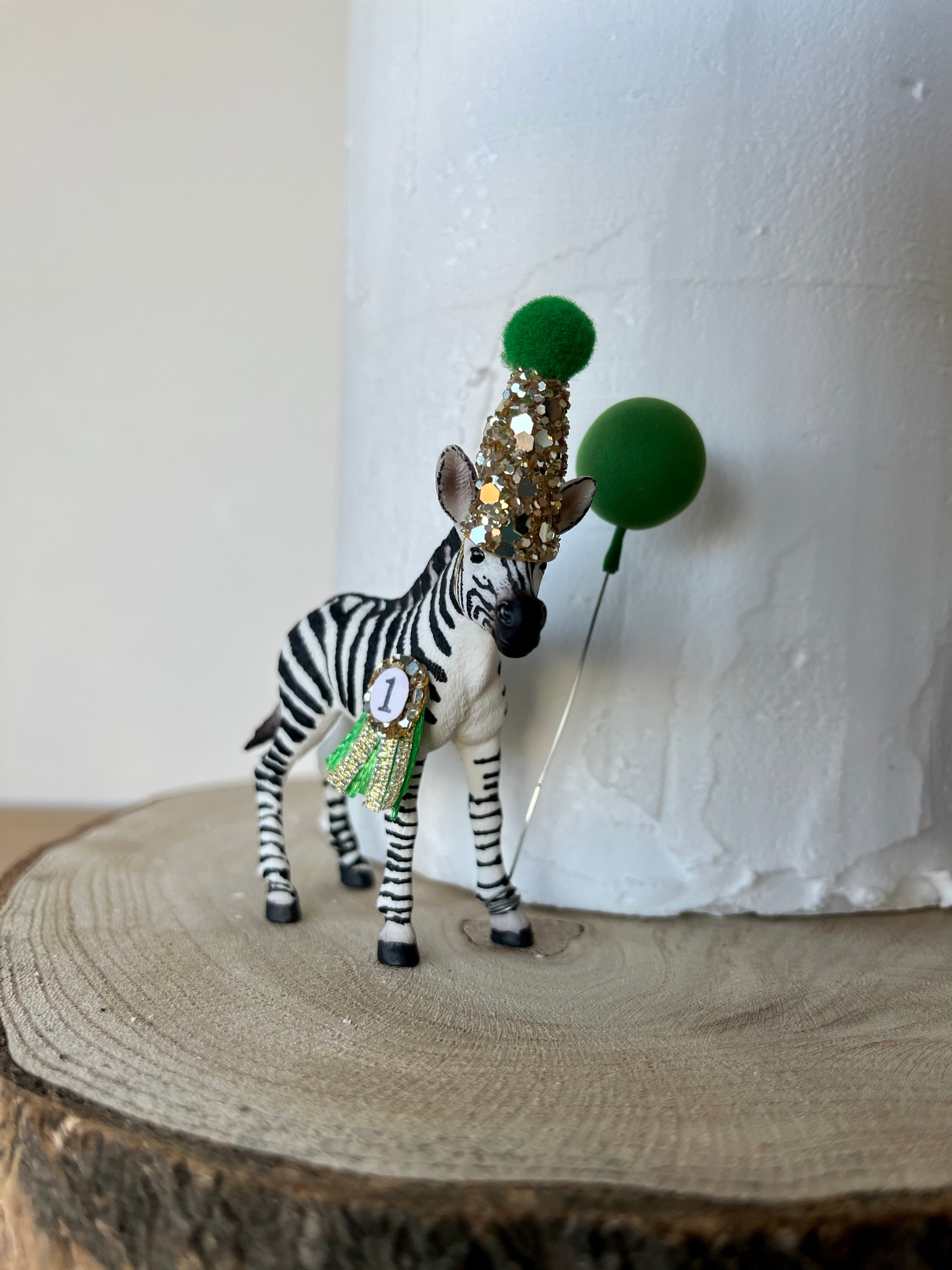 Zebra Foal Party Animal Cake Topper Keepsake - Etsy