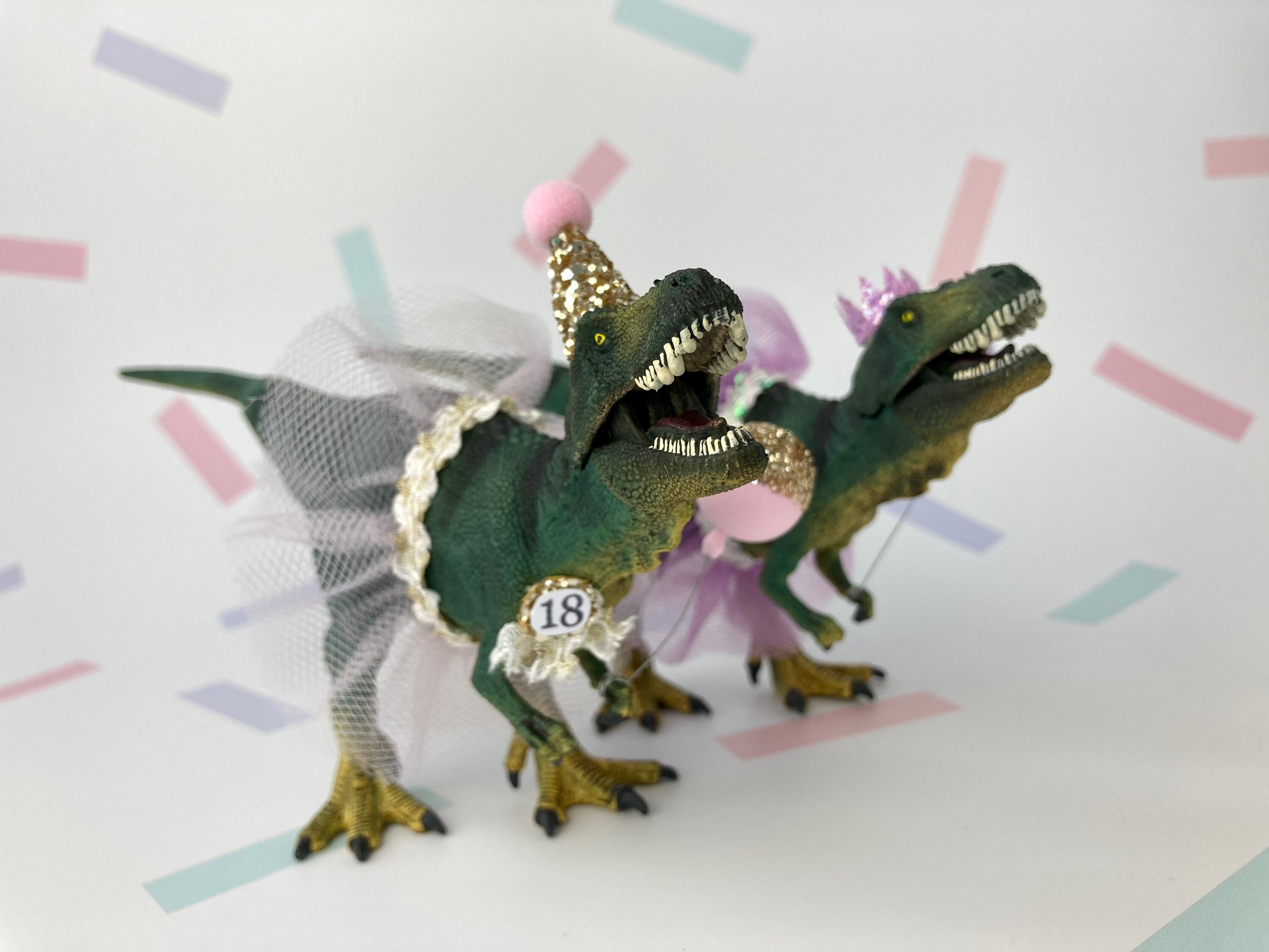 T-rex Juvenile Dinosaur Party Animal Cake Topper Keepsake | Etsy UK