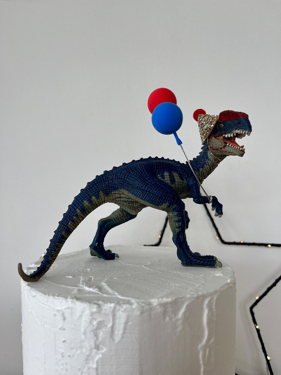 Dilophosaurus Dinosaur Party Animal Cake Topper Keepsake - Etsy UK