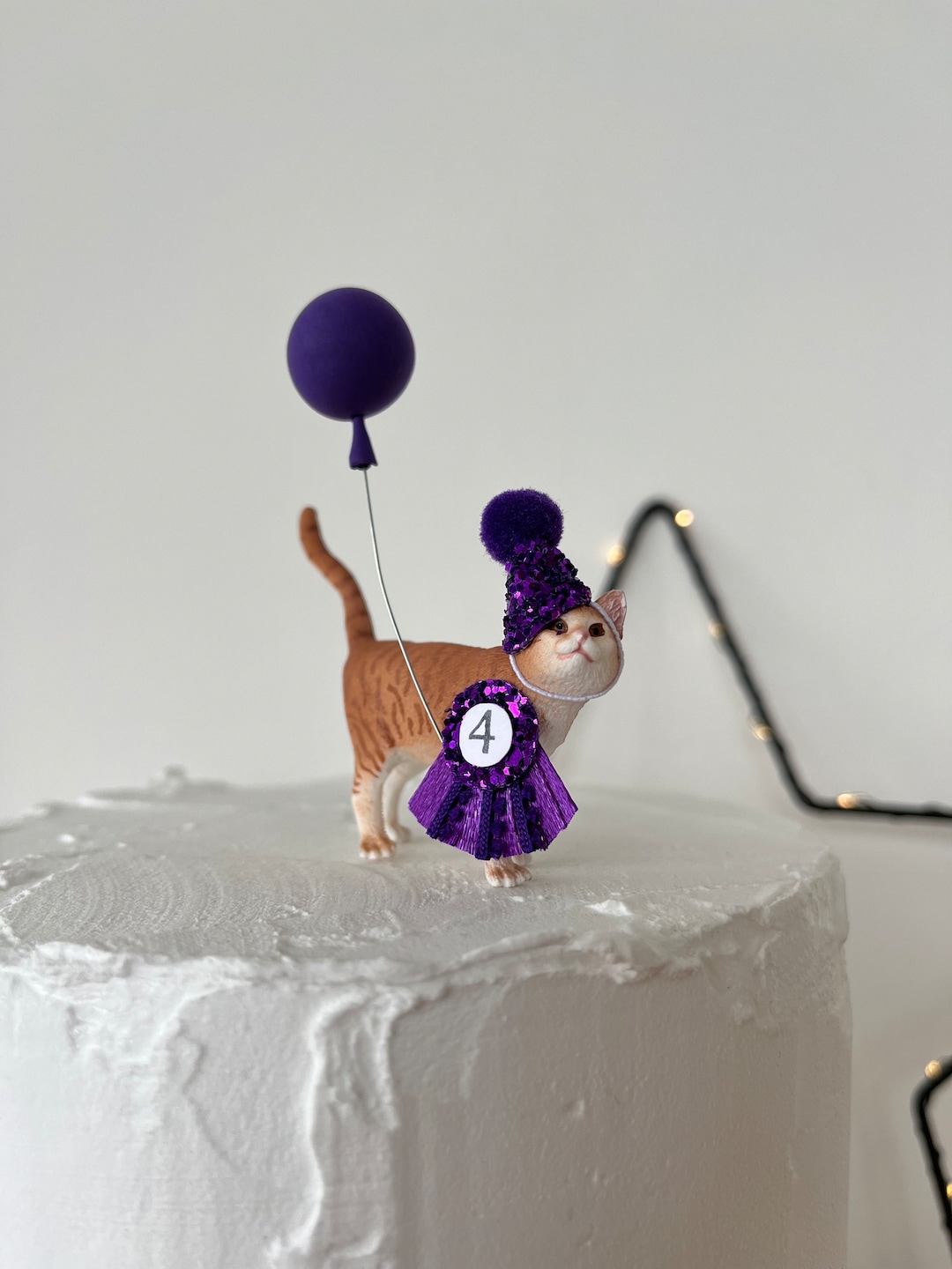 Ginger Cat Party Animal Cake Topper Keepsake - Etsy UK