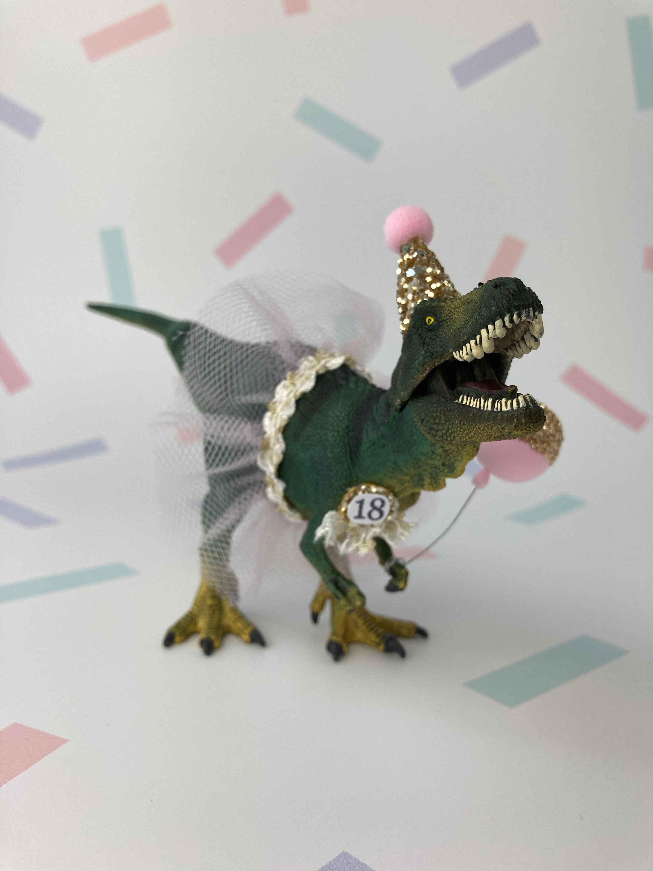 T-rex Juvenile Dinosaur Party Animal Cake Topper Keepsake | Etsy UK