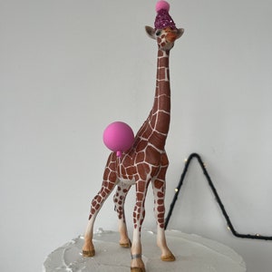 Giraffe Female Party Animal Cake Topper Keepsake - Etsy