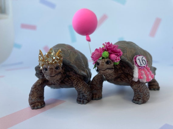 Giant Tortoise Party Animal Cake Topper Keepsake | Etsy UK