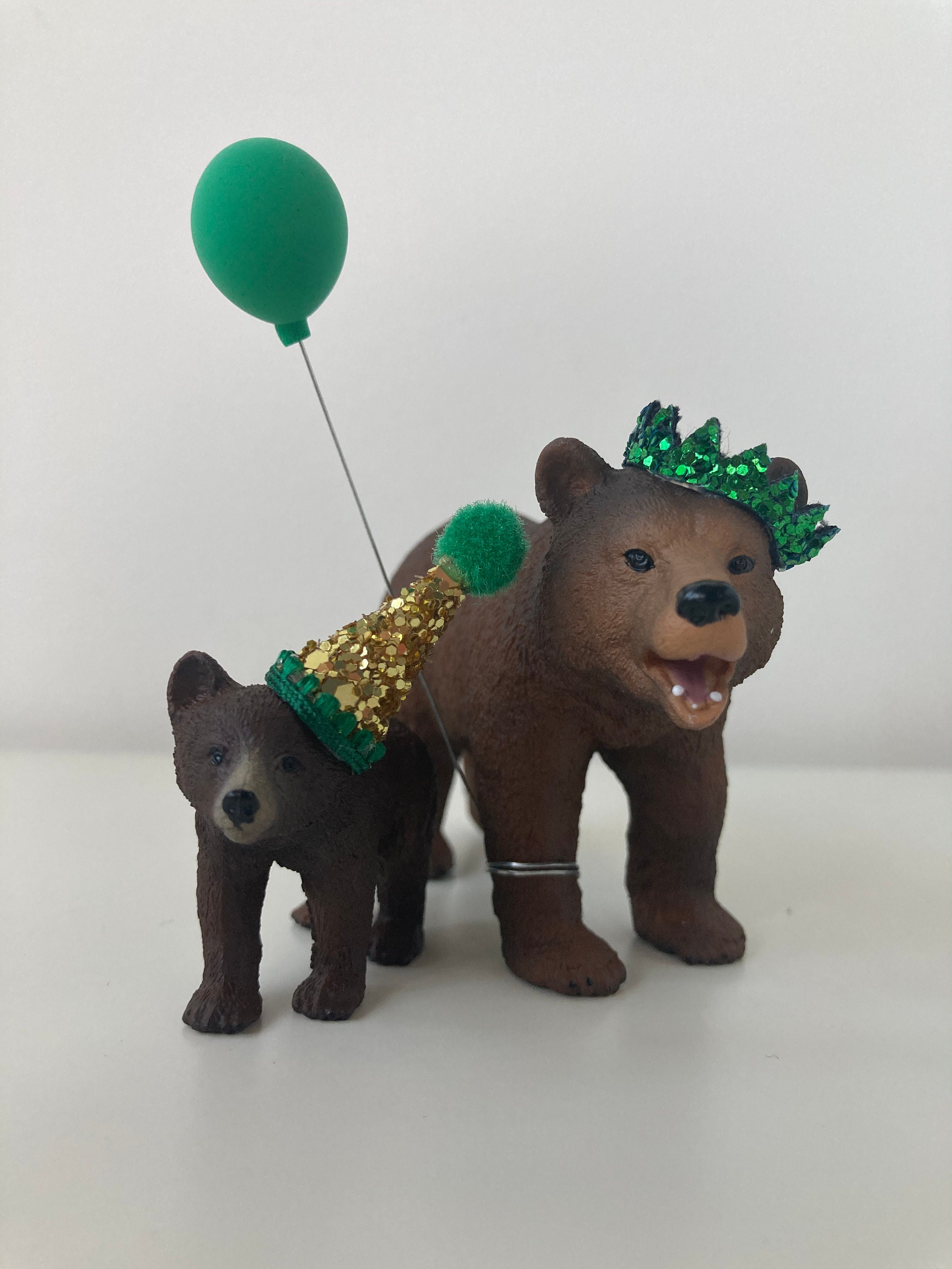 Grizzly Bear & Baby Bear Duo Party Animal Cake Topper Keepsake - Etsy