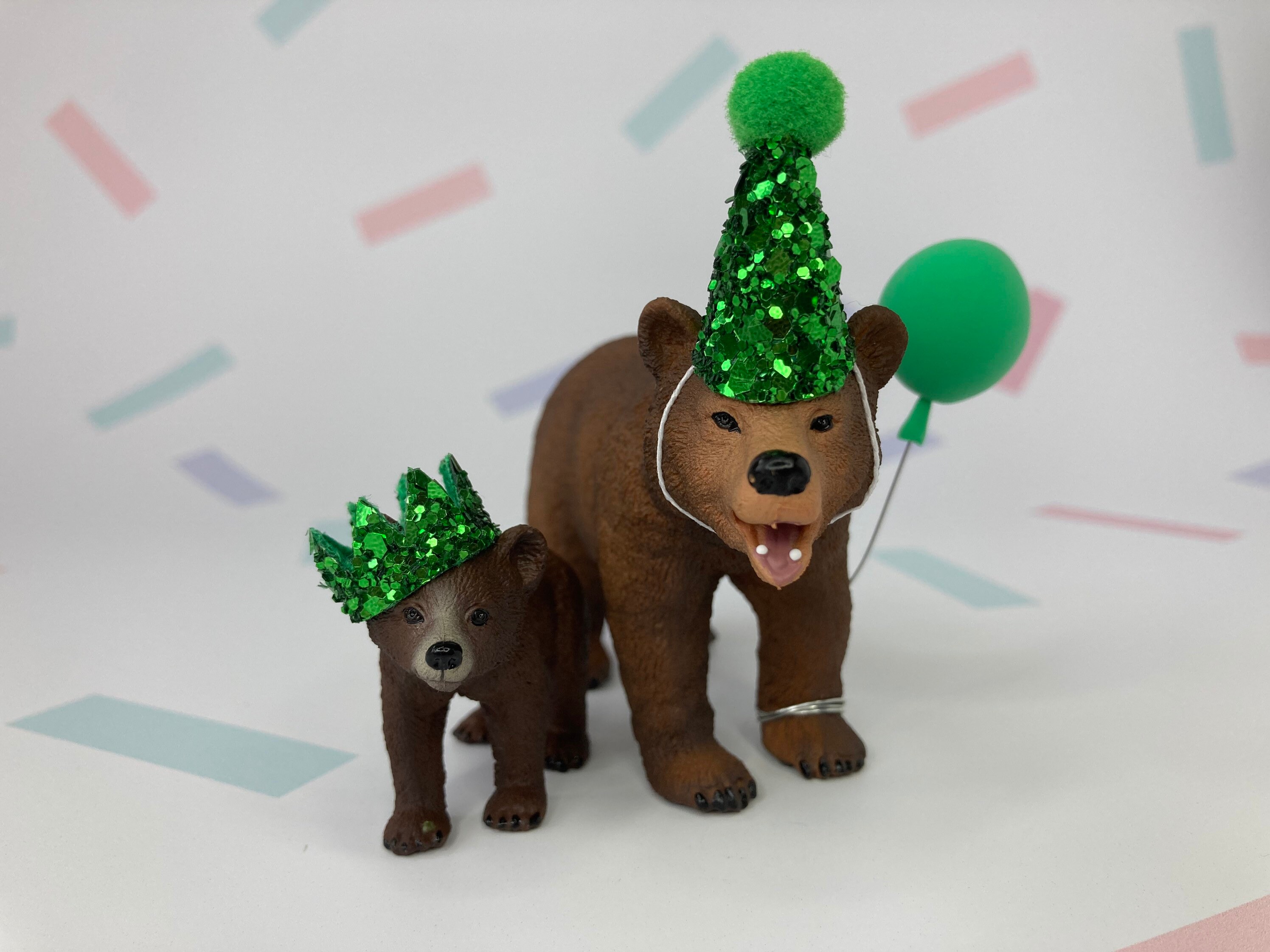 Grizzly Bear & Baby Bear Duo Party Animal Cake Topper Keepsake - Etsy